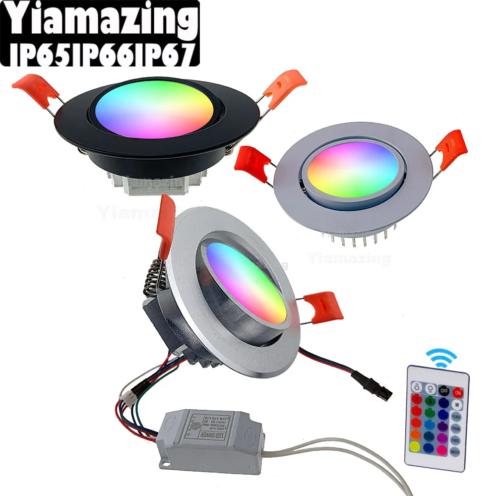 220V-110V-RGB-Smart-Waterproof-LED-Downlight-IP65-6W-9W-12W-15W-18W-24W ...