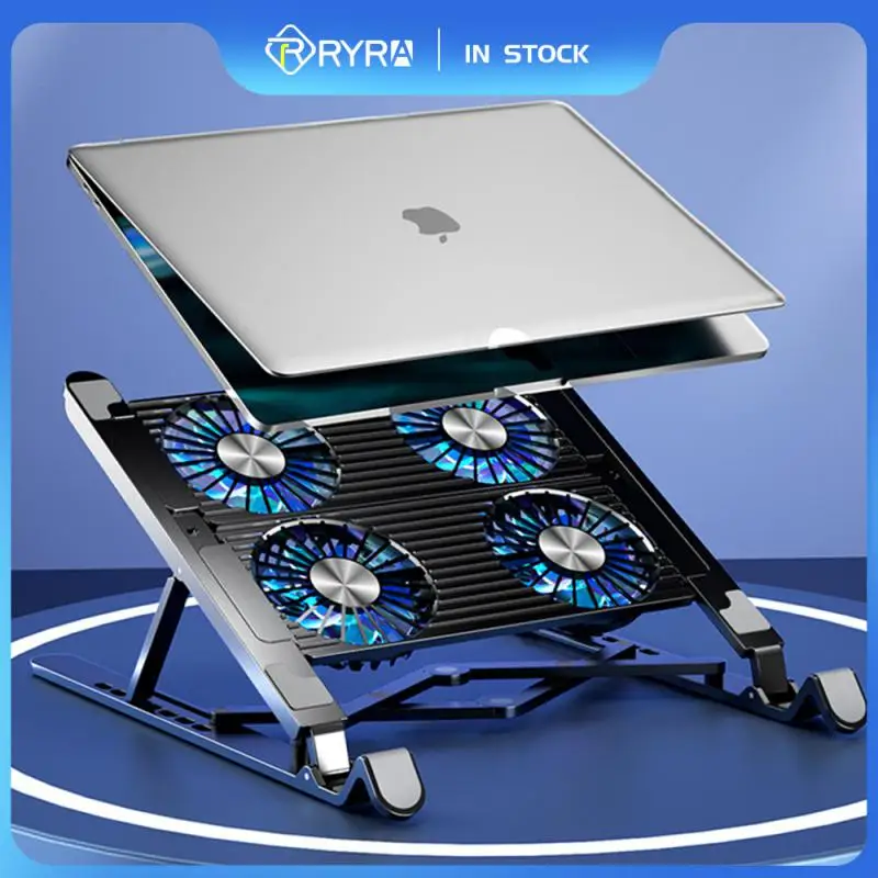 RYRA Silent Adjustable Laptop Cooler Stand Foldable Laptop Cooling ...
