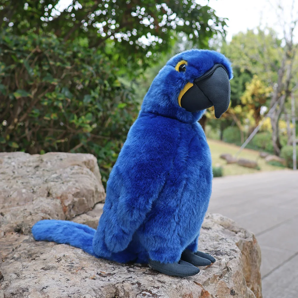 32cm-High-Soft-Hyacinth-Macaw-Birds-Plush-Toy-Realistic-Blue-Macaw ...