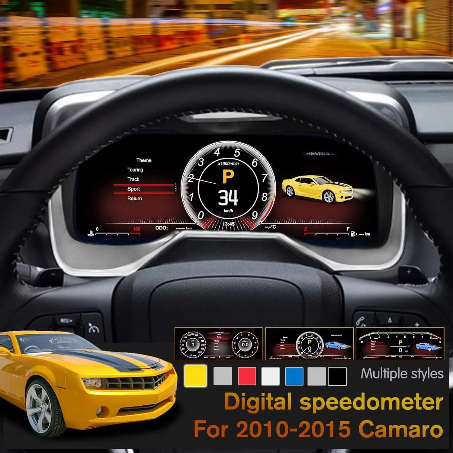 For-Chevrolet-Camaro-2009-2015-Car-LCD-Dashboard-Digital-Cluster ...