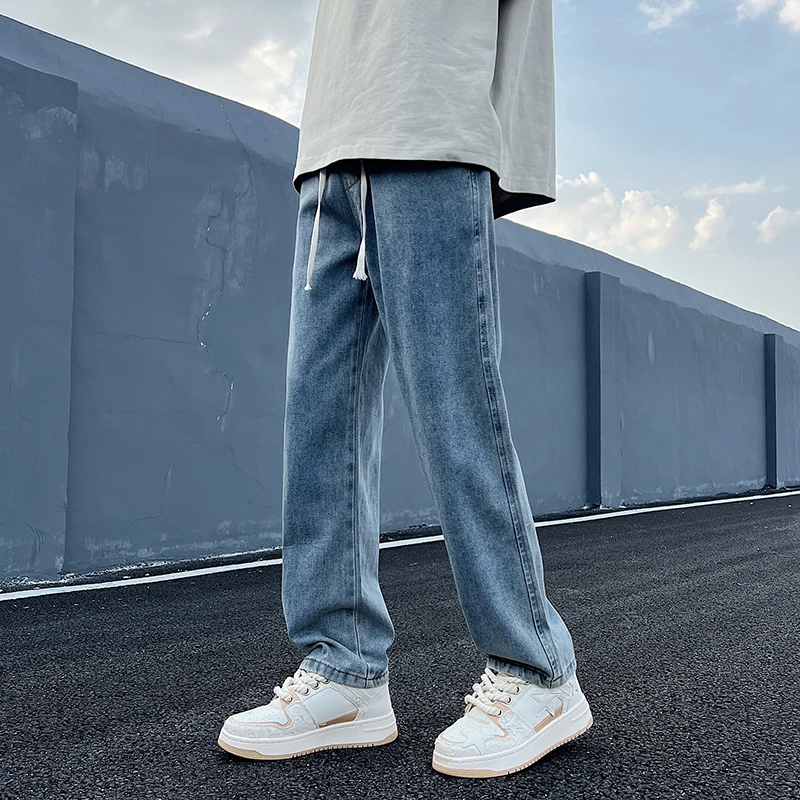 American-Style-Men-s-Jeans-High-Street-Straight-Leg-Mid-waisted-Slim ...