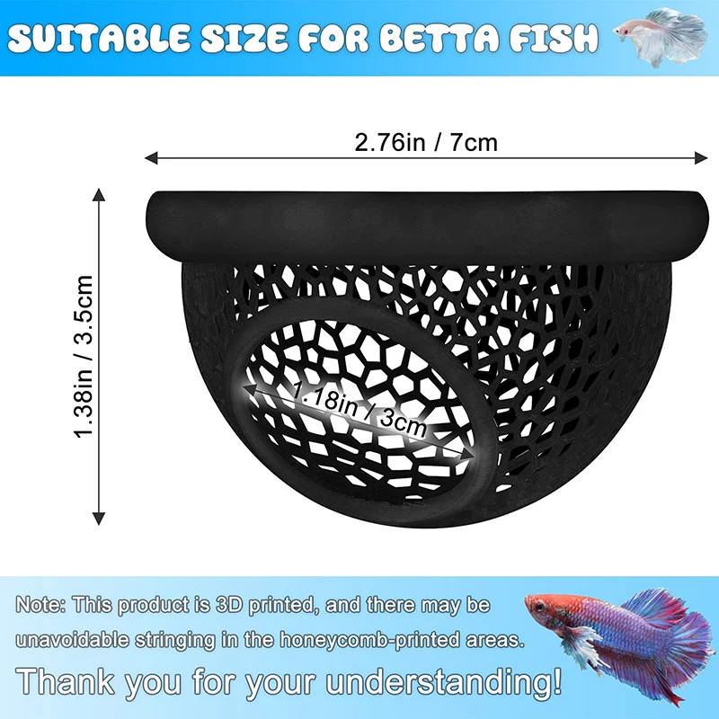Floating Feeder Ring & Resting Spot – 3D Printed Betta Fish Decor ...