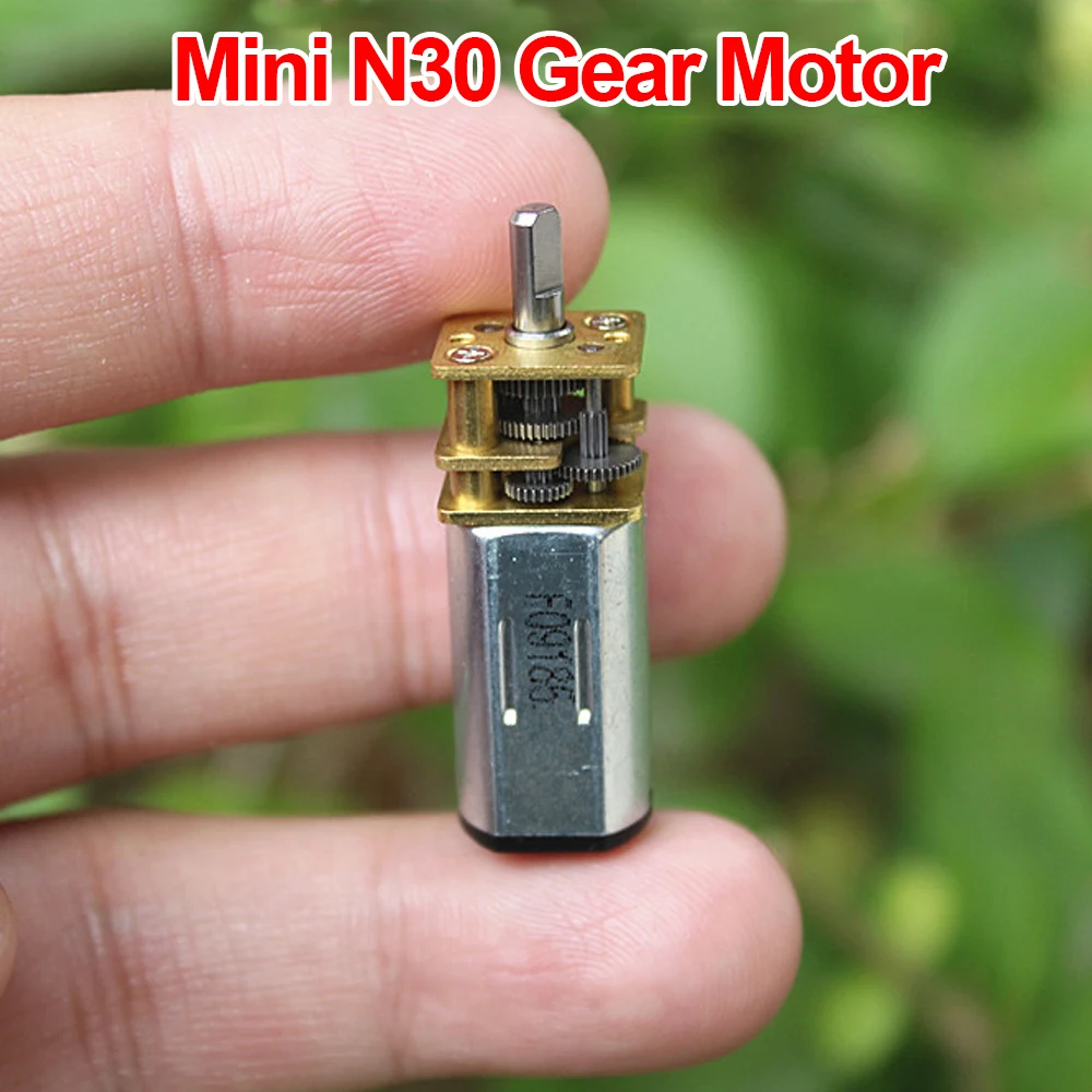 Mini N30 Gear Motor DC 3V-6V 31RPM Slow Speed Full Metal Gearbox Gear ...
