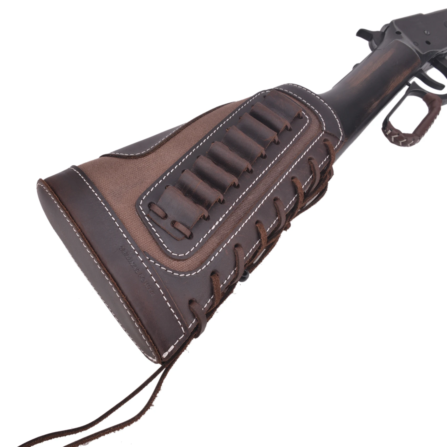 Shotgun Stock Shell Holder Leather