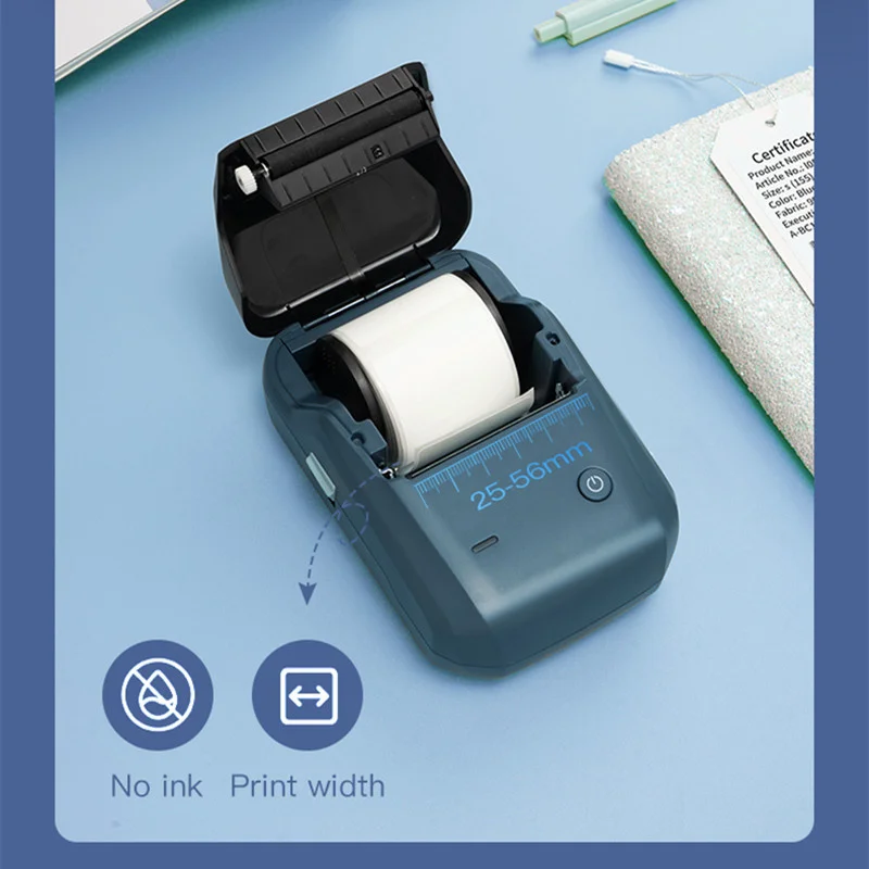 Smartphone-PC-Compatible-Thermal-Label-Printer-Wireless-Bluetooth-Ink ...