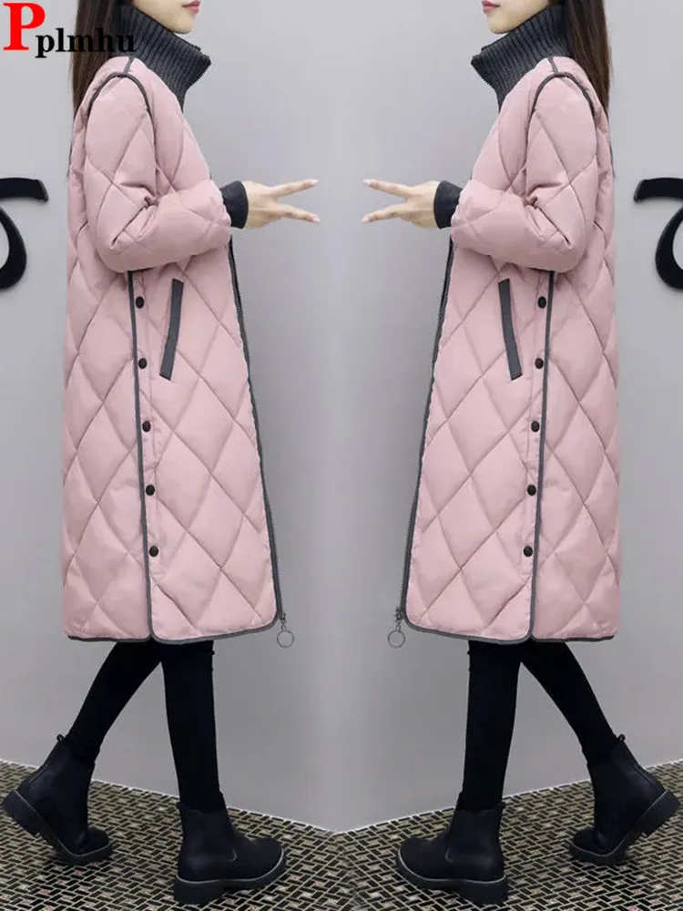 Oversized-4xl-Slim-Cotton-Padded-Coat-Jacket-Zipper-Stand-Collar-Pacas ...