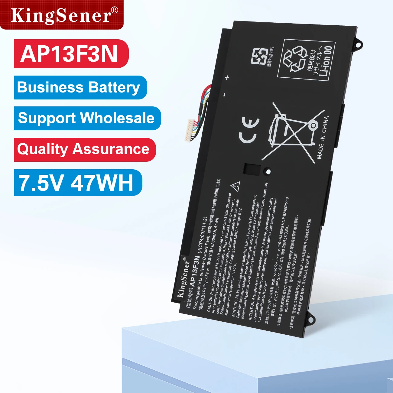 KingSener AP13F3N 2ICP4/63/114-2 Laptop Battery For Aspire S7-392 S7 ...