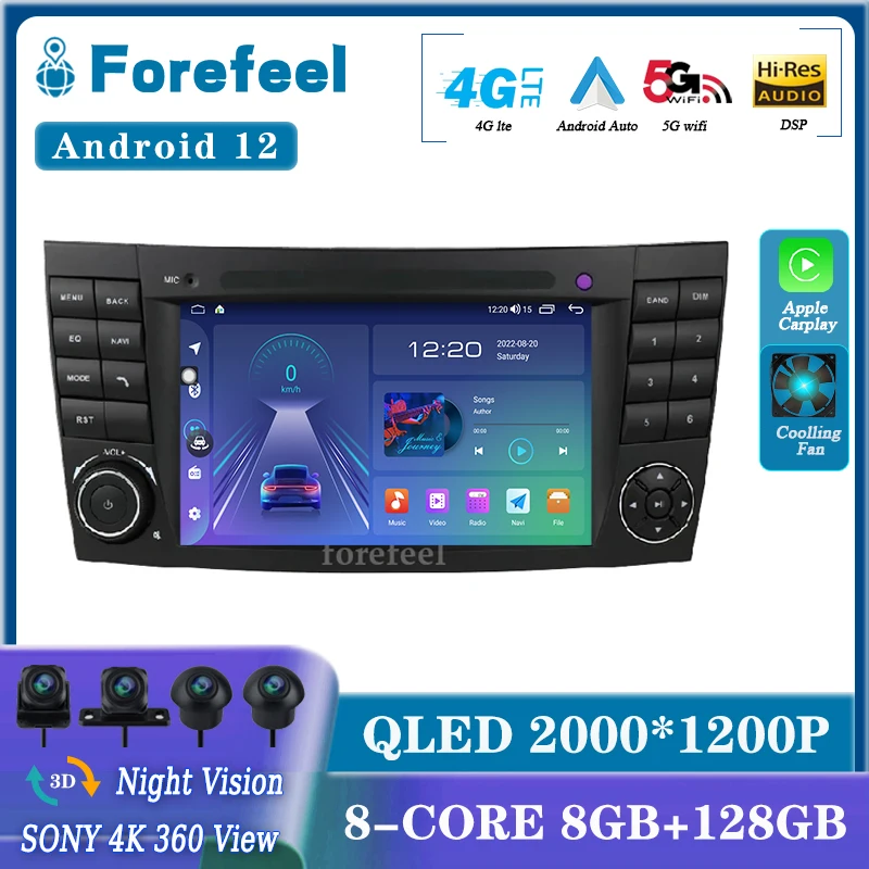 Android-12-For-Mercedes-Benz-E-Class-W211-Multimedia-Navigation-Carplay ...