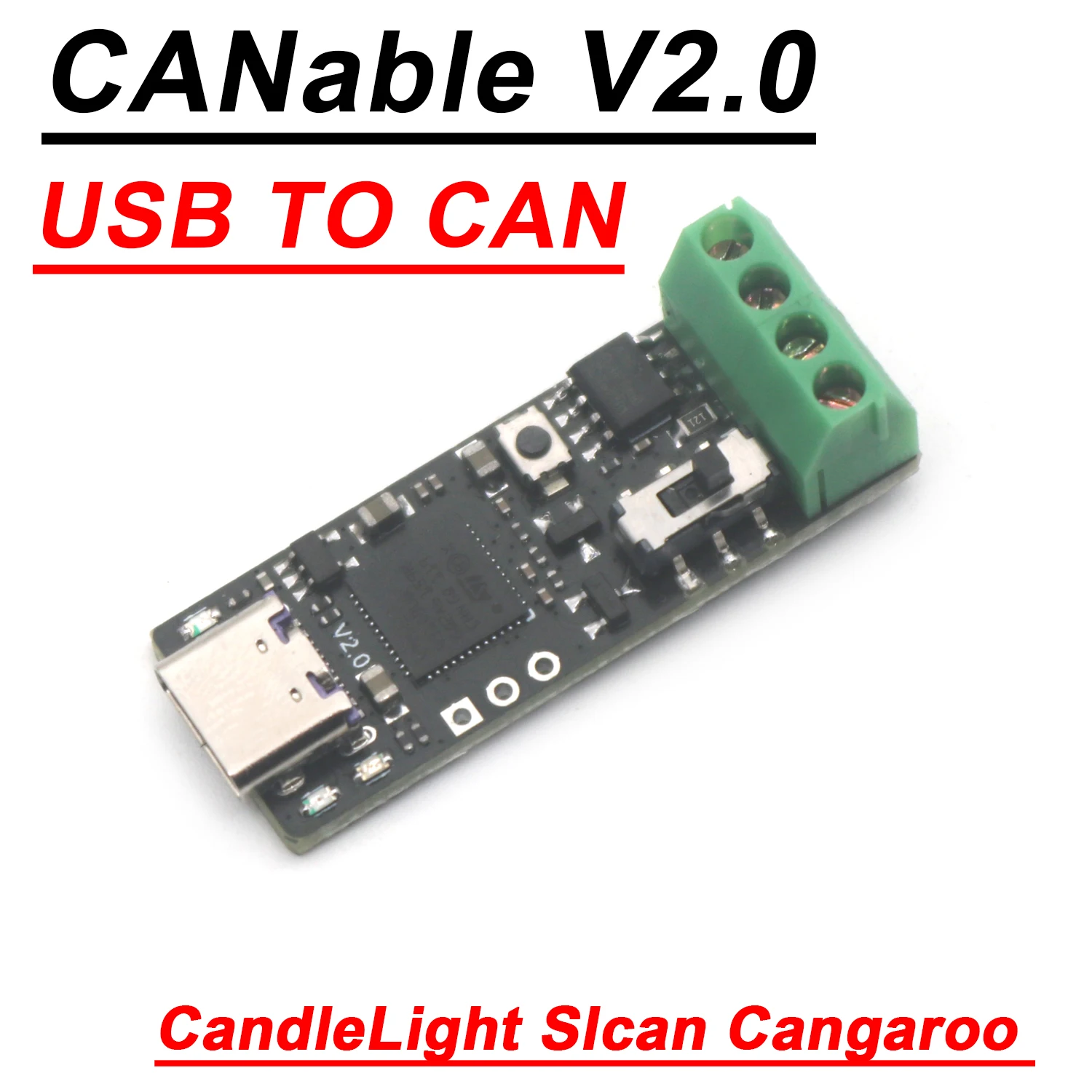 TYPE-C-USB-To-CAN-CANable-2-0-CAN-FD-SLCAN-Cangaroo-Candlelight ...