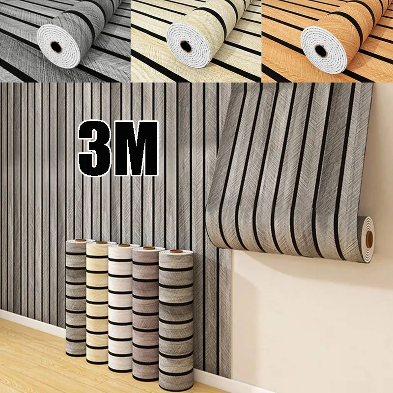 3M Thick Brown Grid Peel and Stick Wallpaper Faux Plaid Design ...