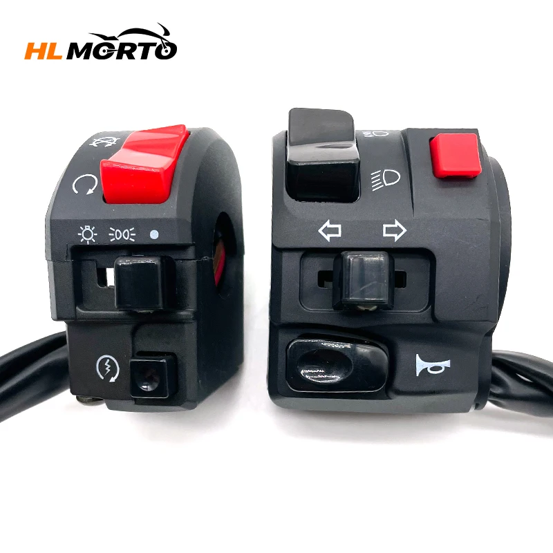 22mm Motorcycle Switches Motorbike Horn Button Turn Signal Electric Fog Lamp Light Start ...