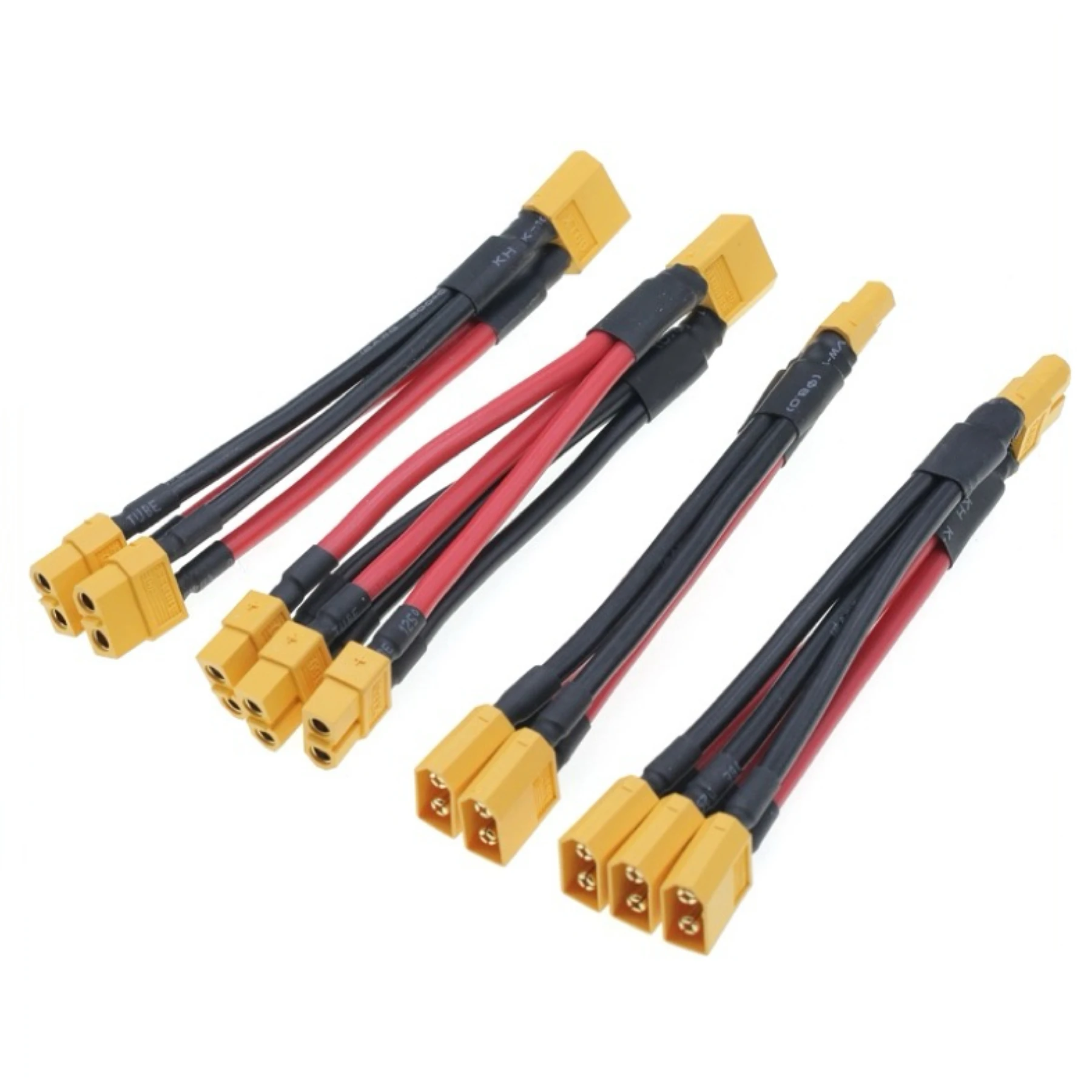 XT60-Parallel-Battery-Connector-Male-Female-Cable-Dual-Extension-1to2-1to3-12AWG-14AWG-Silicone ...
