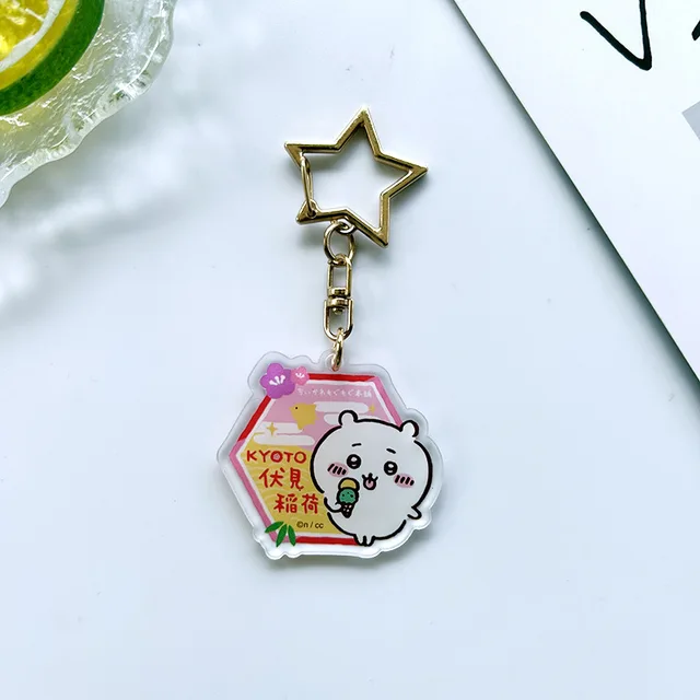 Chiikawa Fushimi Inari New Acrylic Keychain with Golden Star - Chiikawa ...