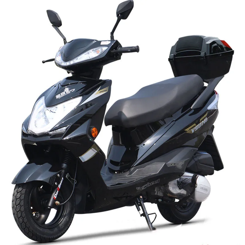 125CC-Fuel-Motorcycle-2-Wheeled-Booster-Vehicle-for-Adult-Scooter-Disc ...