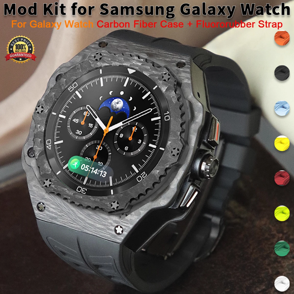 Carbon Fiber Case for Samsung Galaxy Watch 8 Classic 46mm Mod Kit ...