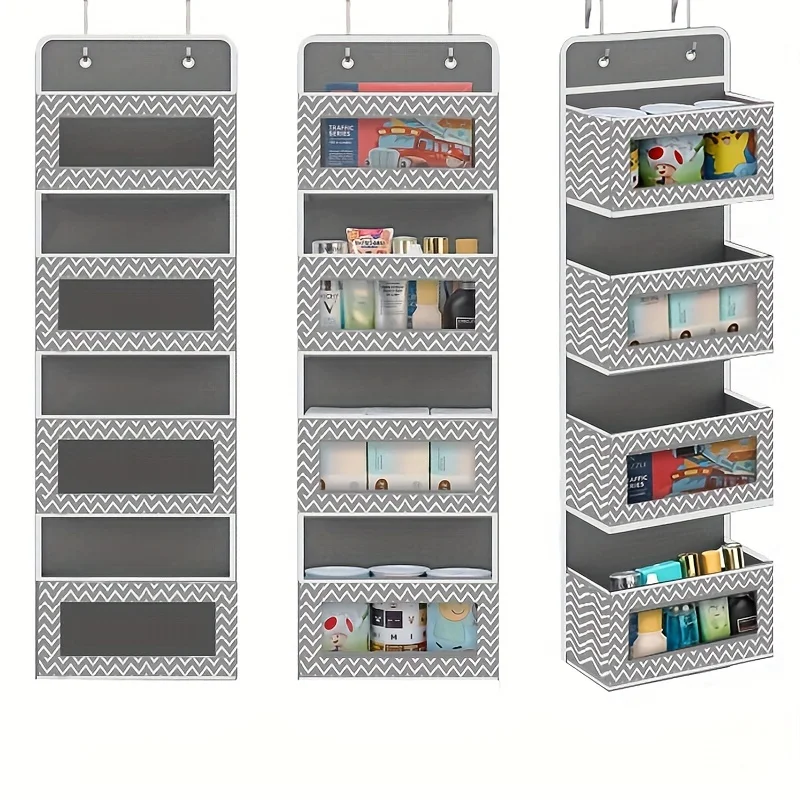 1pc 4-Tier Door Hanging Organizer Mounted Storage Rack, Large Capacity ...