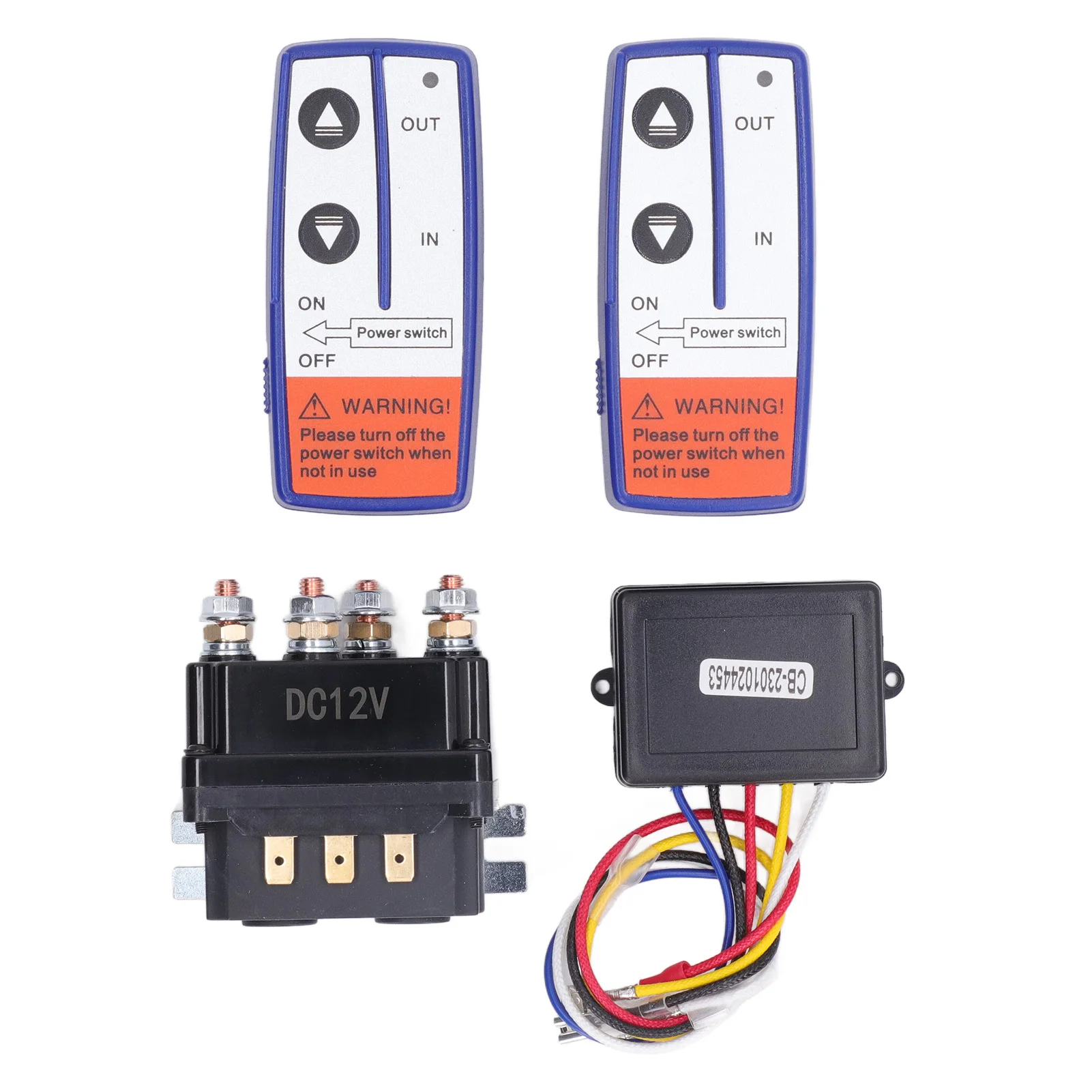 12V-250A-Guincho-Rel-Kit-com-Controle-Remoto-Rel-Contator-Interruptor ...