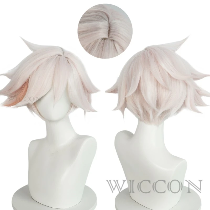 Angel Wig Anime Cosplay Women Short Pink Hair Angel Dust Cosplay Spider ...