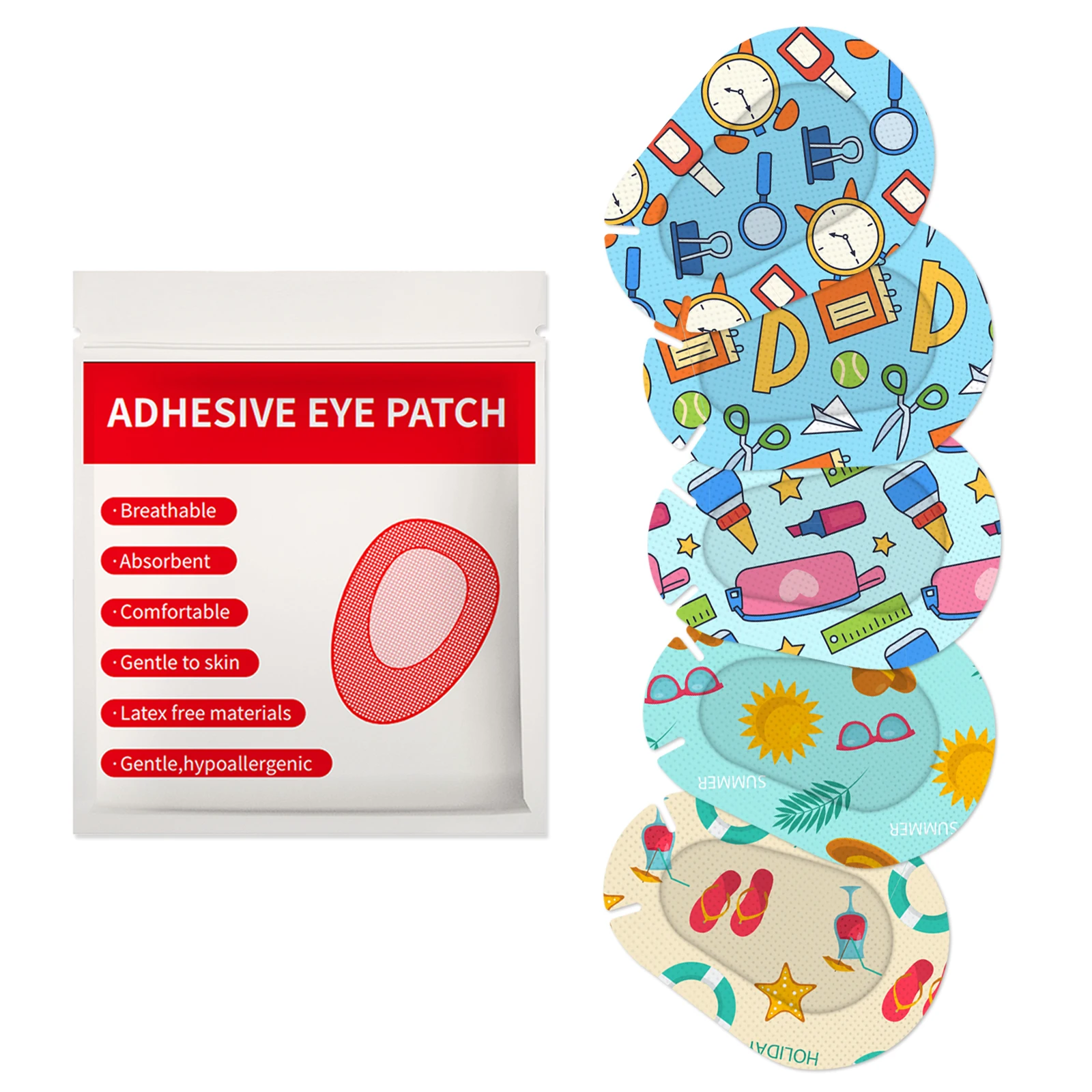 Hot-30-60pcs-Cute-Eye-Patches-for-Kids-Girls-Boys-Lazy-Eye-Breathable ...