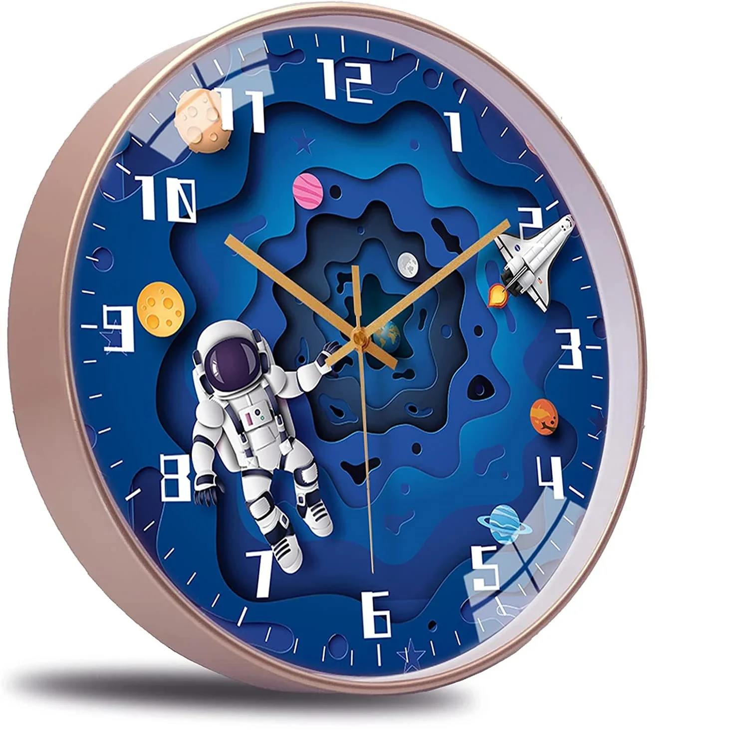 Kids Wall Clock 20cm/8in Silent Children Room Small Round Wall Clock ...