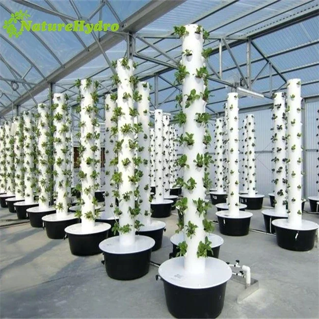 Greenhouse Hanging Vertical Aeroponic Hydroponic Planting Tower Garden ...