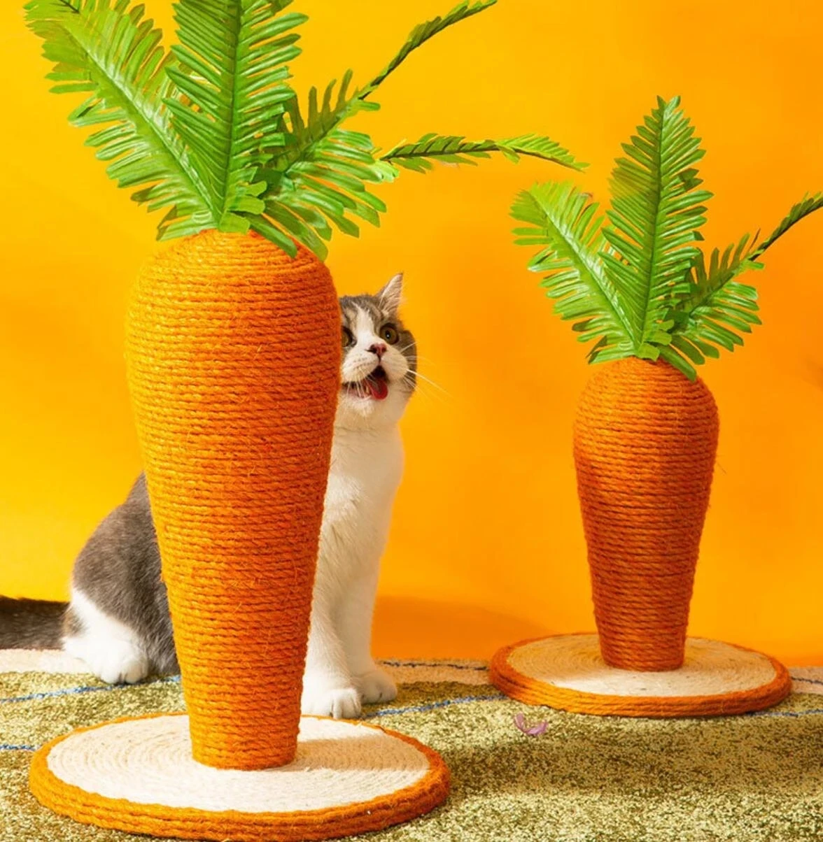 Griffoir,Poteau à gratter pour chat,carotte mignon,arbre à chat,jouet ...
