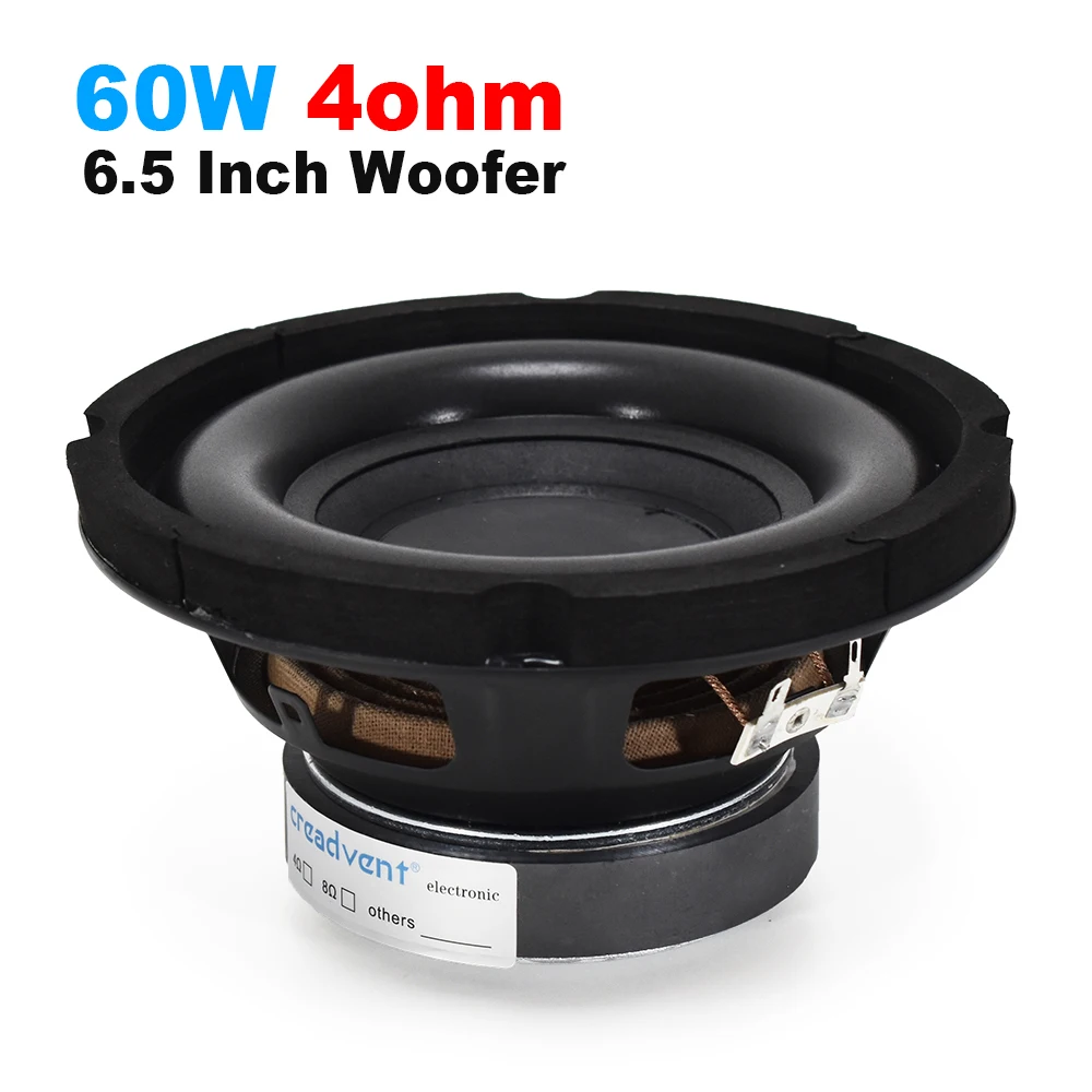 Creadvent-60W-Subwoofer-Speaker-6-5-Inch-4Ohm-Woofer-Low-Frequency ...