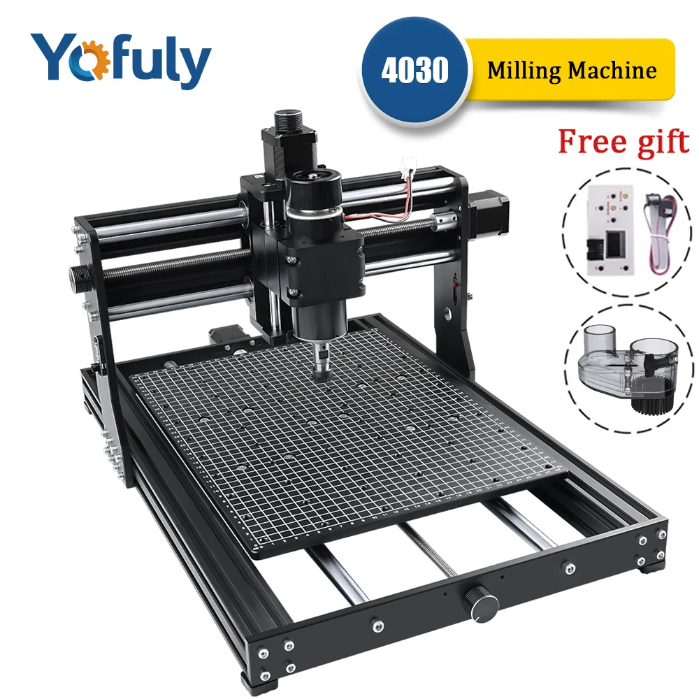 Yofuly-4030-Wood-CNC-Router-Milling-Cutting-Machine-40W-Laser-Engraver ...
