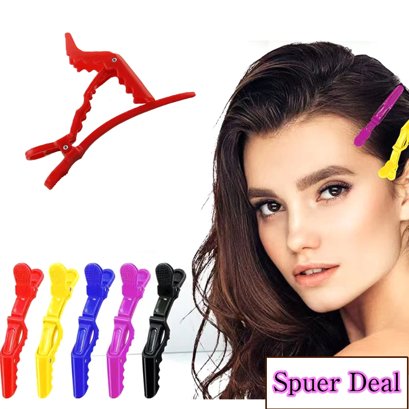 6pcs/Lot Plastic Hair Clip Hairpin Hairdressing Clamps Claw Section ...