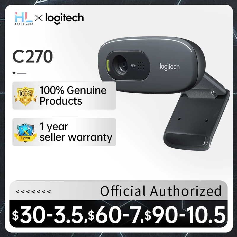 Logitech-C270-C270i-C310-720P-Full-HD-Video-Webcam-Video-Online-Course ...