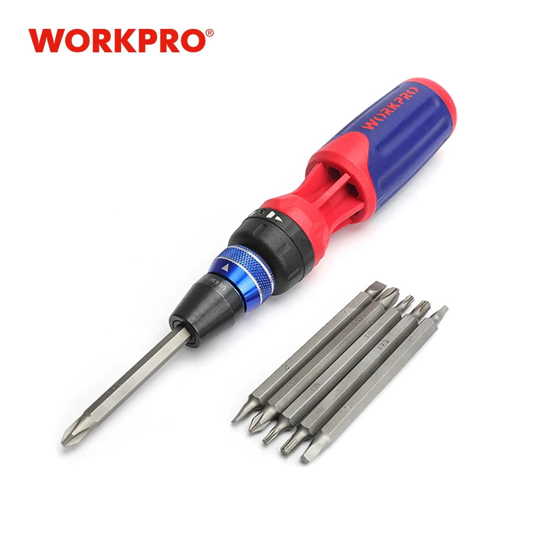 WORKPRO 12 in 1 Ratcheting Screwdriver Slotted Phillips torx ...