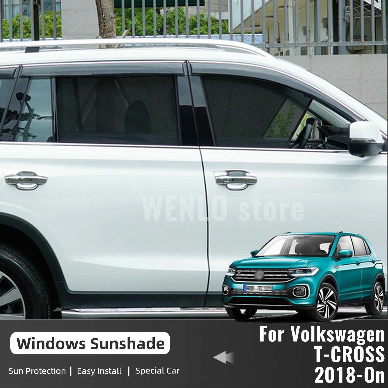 For-Volkswagen-VW-T-CROSS-2019-2023-TCROSS-Rear-Side-Window-Sun-Shade ...