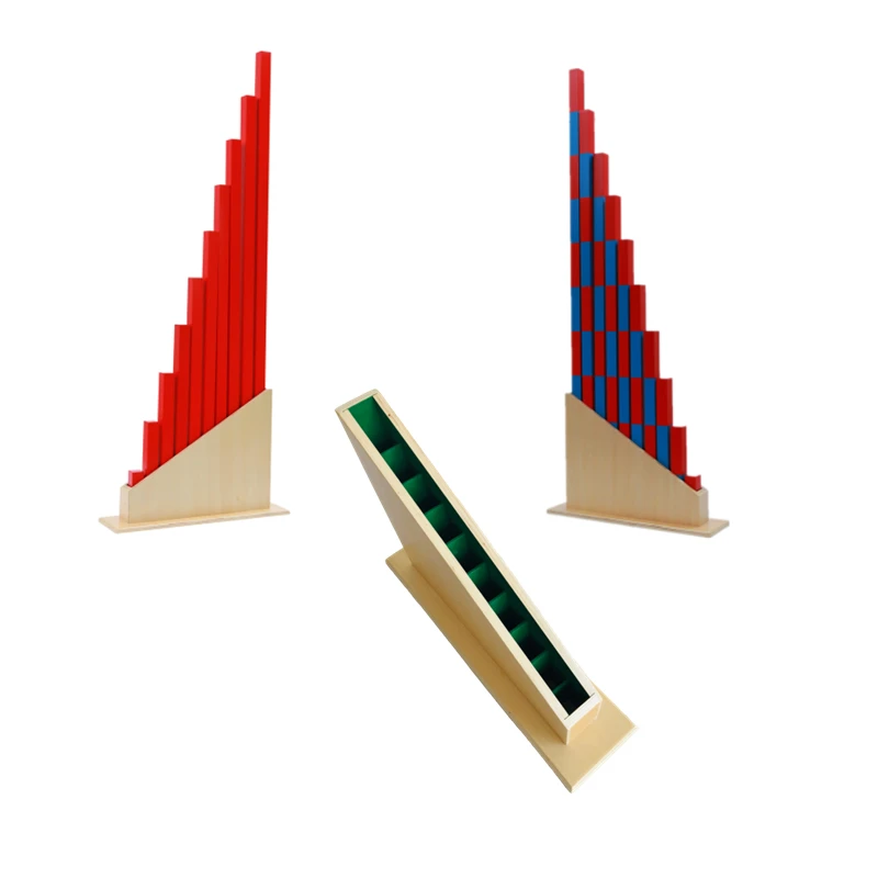 Montessori-Wood-Stand-for-Long-Red-Rods-Number-Bars-Preschool ...