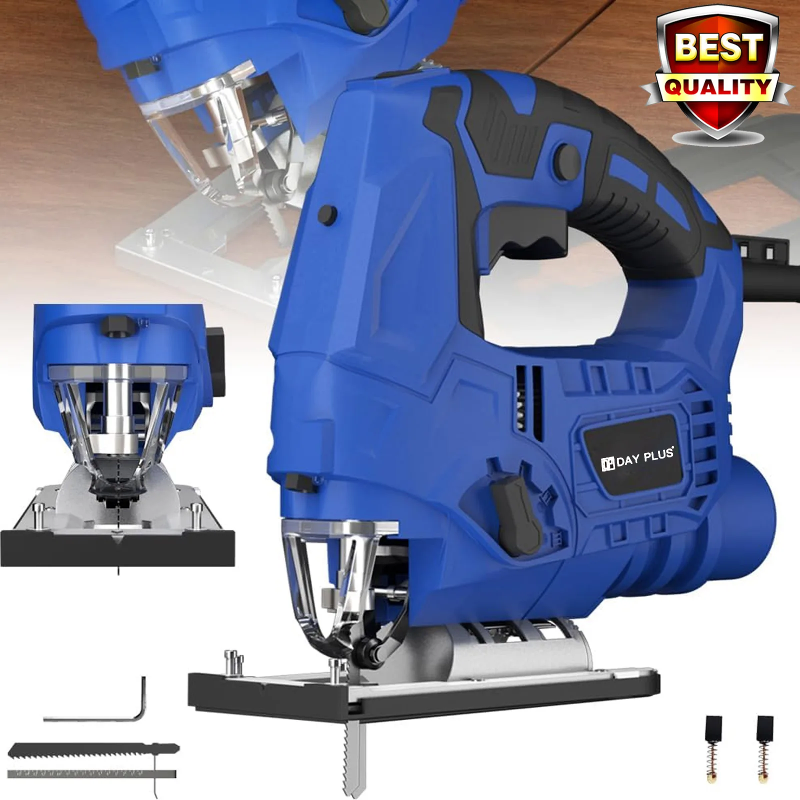 2000W Electric Jig Saws, 6 Variable Speeds, 4 Orbital Sets and 0°-45 ...