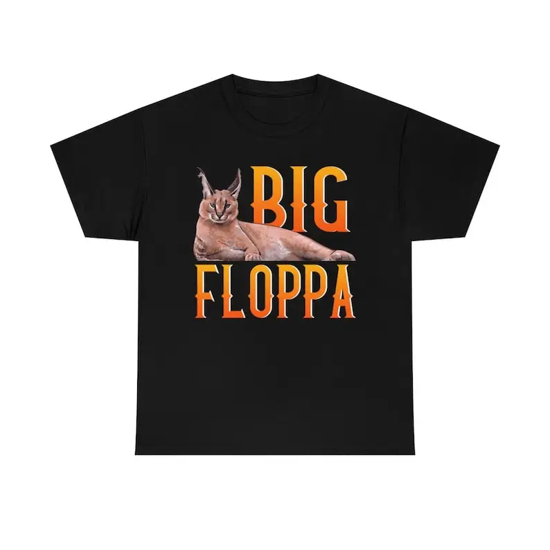 Big-Floppa-Meme-T-shirt-Caracal-Cat-T-shirt-Funny-Big-Floopa-Dank-Meme ...