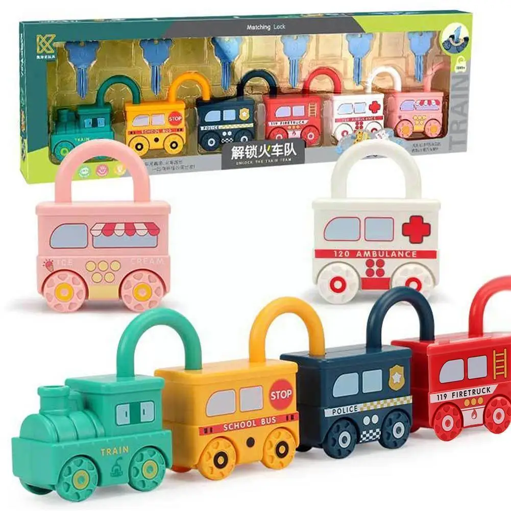 Baby-Learning-Lock-With-Key-Car-Games-Montessori-Early-Education-Number ...