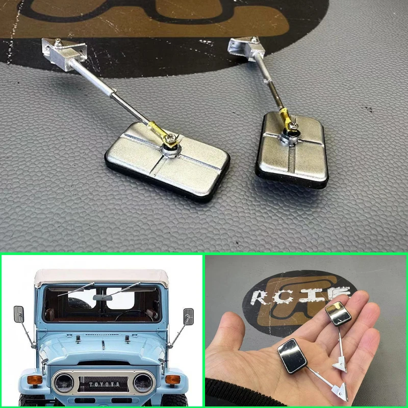 Silver-Metal-Simulation-Climbing-Car-Rearview-Mirror-Retro-Modification ...