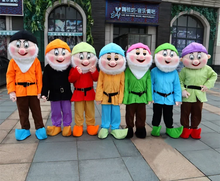 Disney-Cosplay-princess-Snow-White-and-7-Dwarfs-Mascot-Cartoon ...