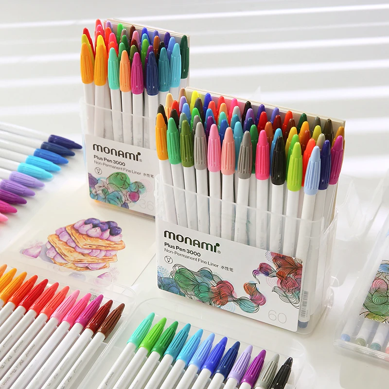 12/24/36/48 Colors Monami Plus Pen Korean Stationery Canetas Papelaria ...