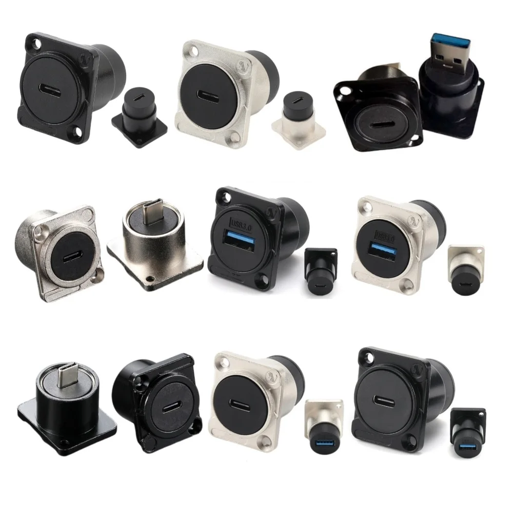 d-type-chassis-panel-wall-screw-mount-usb-c-type-c-connector-module ...