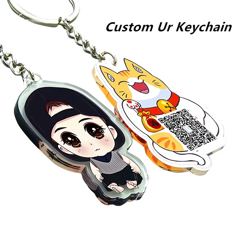 Custom Photos Acrylic Key Chain Kawaii Cartoon Anime Keyring Movie ...