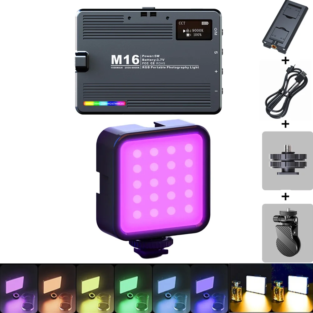 RGB-LED-Video-Light-Pocket-Portable-Photography-Lighting-Dimmable ...