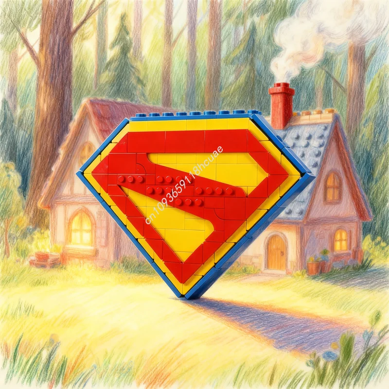 239pcs MOC Super LOGO Heroes DCD Superman Model Building Christmas Gift ...
