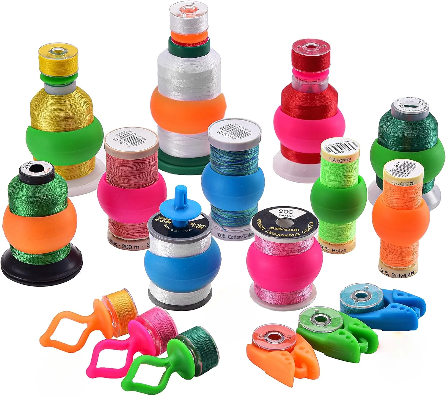 5-20Pcs-Silicone-Thread-Spool-Savers-Huggers-Bobbin-Clamps-Bobbin ...