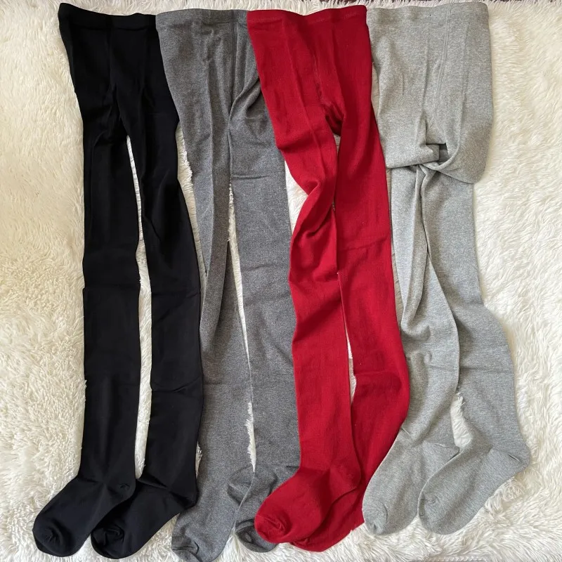 High-Quality-Combed-Cotton-Split-Toe-Woman-Leggings-Solid-Color ...