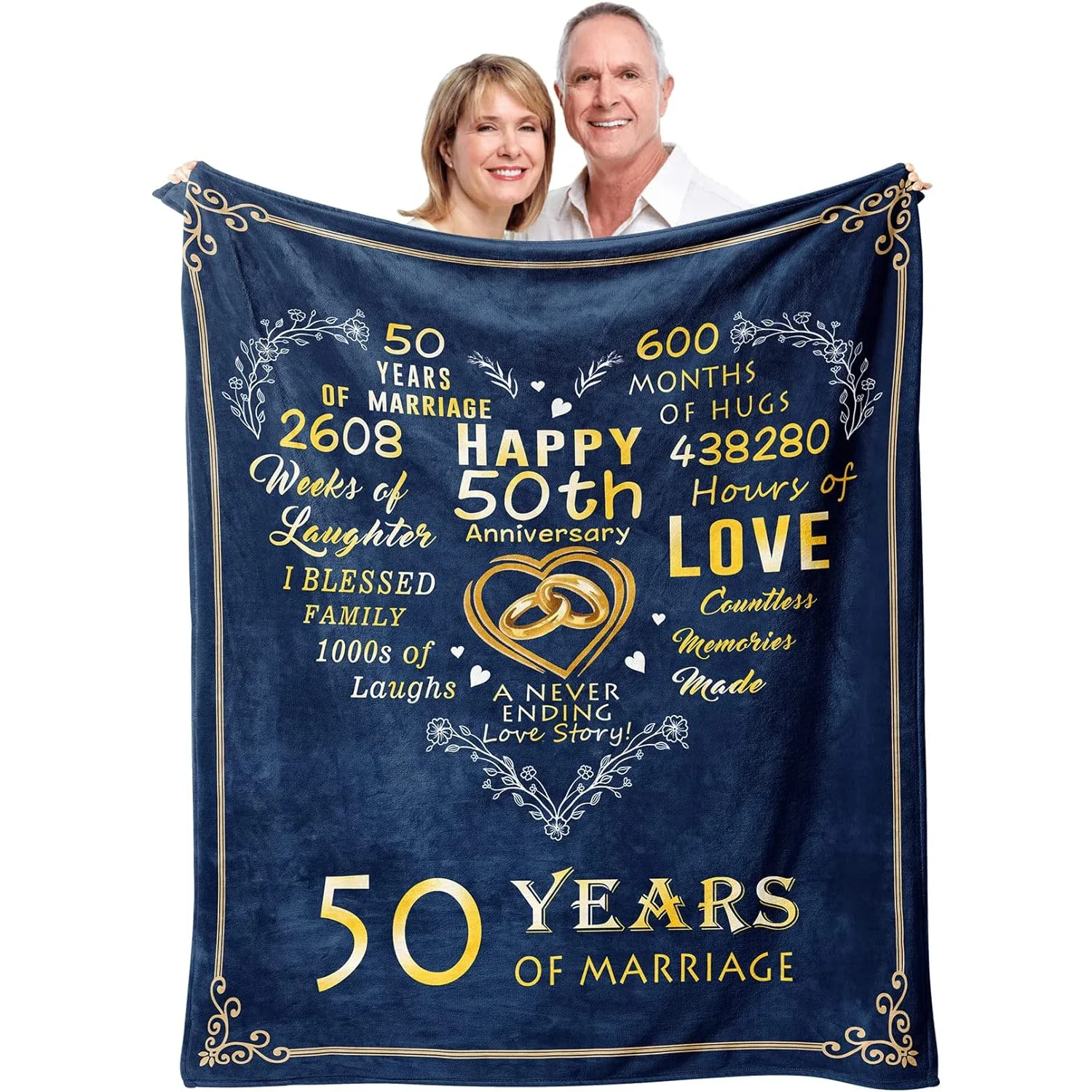 50th Anniversary Gift, 50th Anniversary Golden Wedding Day Couple Gift ...