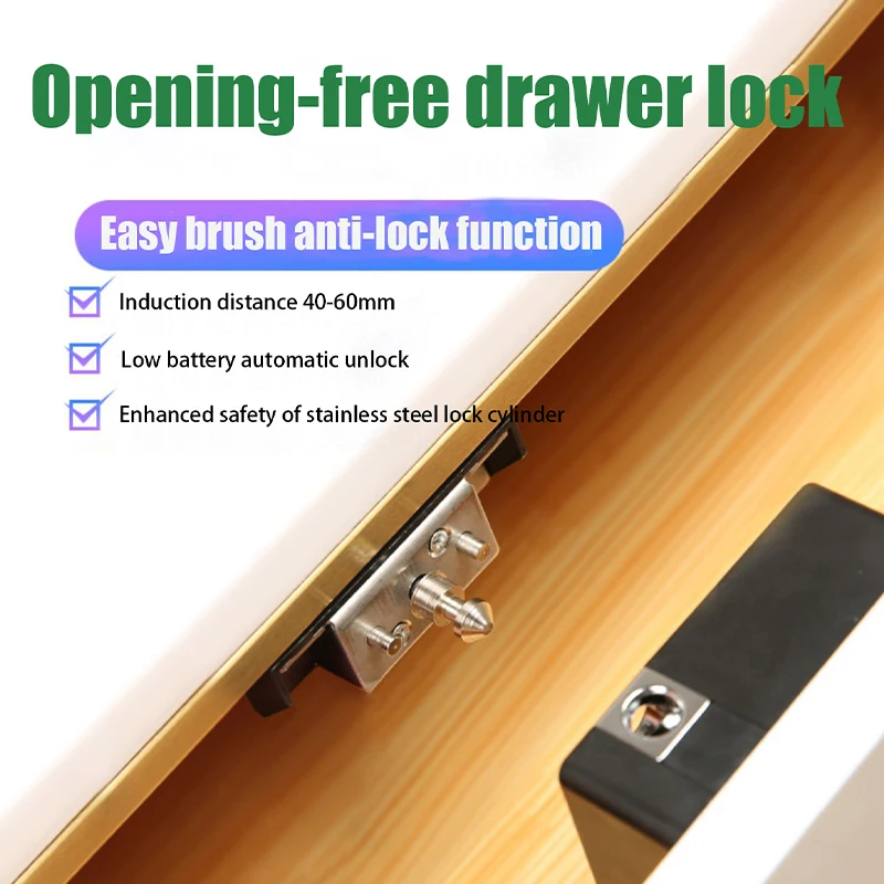 20223-Hole-free-drawer-lock-universal-cabinet-lock-invisible-lock-pass ...