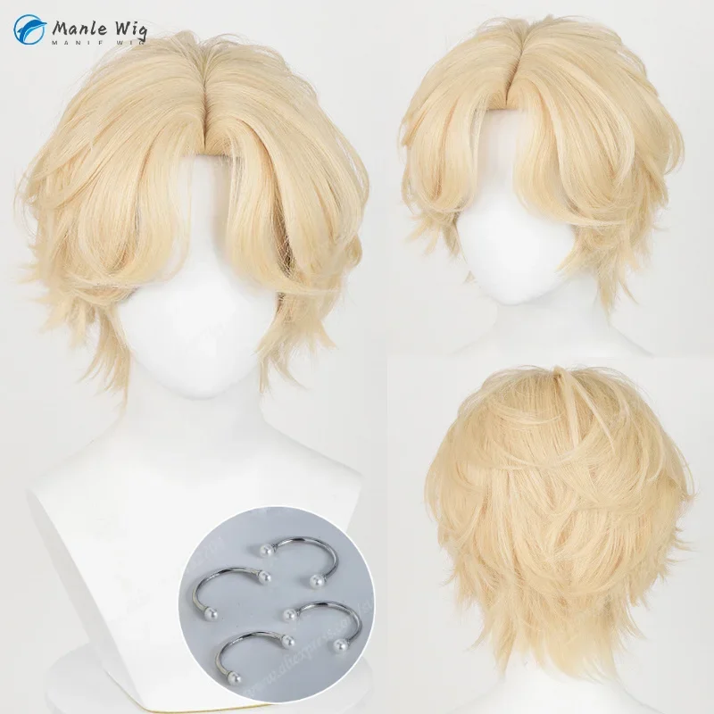 Anime Alien Luka Cosplay Wig Stage 30cm Short Gold Luka Wigs Heat ...
