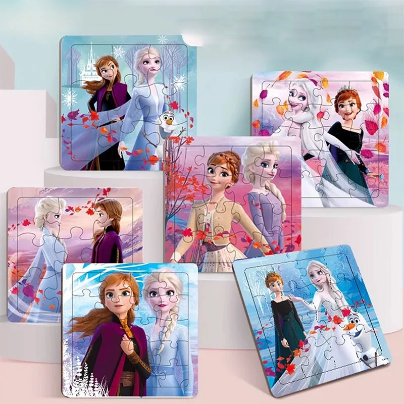 6 Styles Frozen Elsa Jigsaw Puzzle Games Baby Early Learning ...