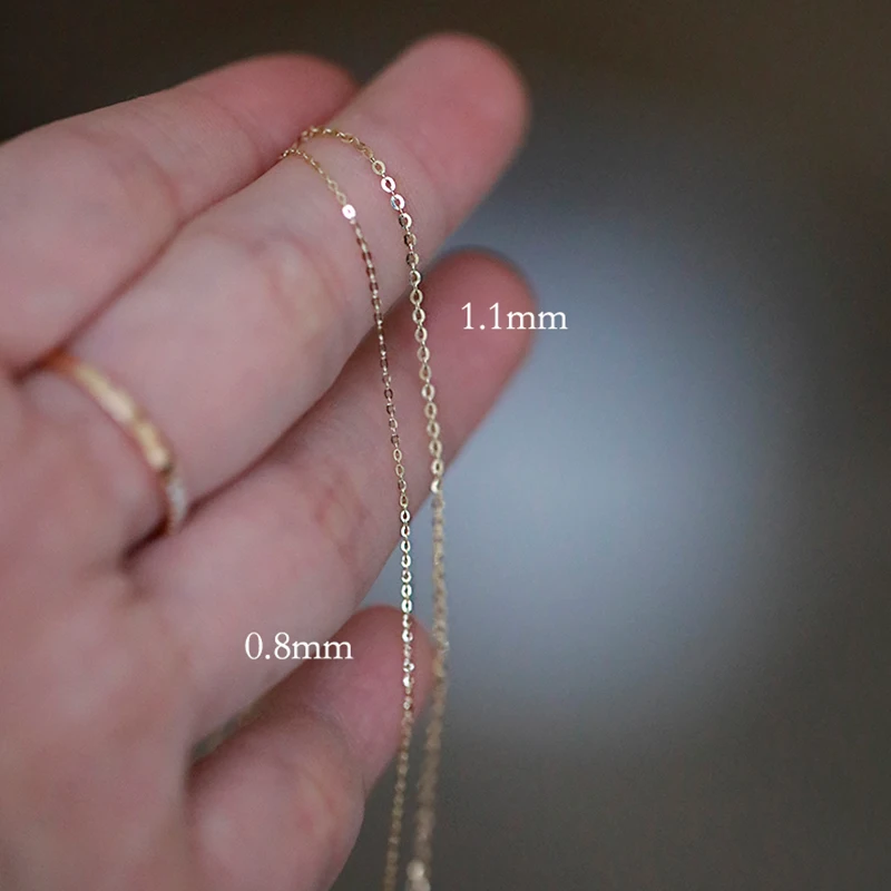 Real-9K-Gold-Chain-Necklace-Simple-O-Chain-Design-Pure-Gold-AU375-for ...